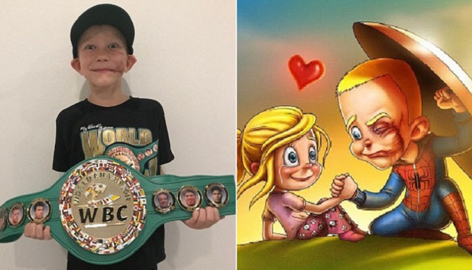 [SNS '픽'] 어벤저스에 '영웅' 인정 받고 WBC 챔피언 등극한 6세 소년 - 브릿지경제