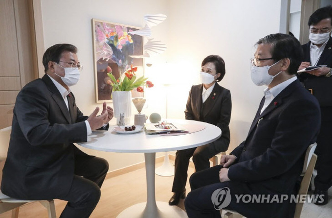 Lh 문 대통령 임대주택 방문 행사비 4억5000만원 보다 대폭 낮다 해명 브릿지경제