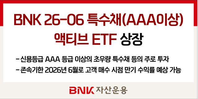 BNK자산운용, ‘초우량 특수채 투자 ETF’ 출시 - 브릿지경제